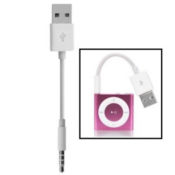 Cable Cargador para iPod Shuffle USB a Jack 3.5mm (10cm)